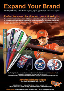 Baseball and Softball Floaty Pens - Custom Floaty Pens